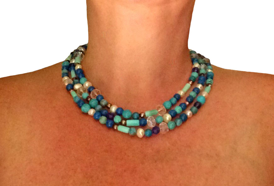 Long Classic Turquoise Blue Necklace » Tookey Buxton