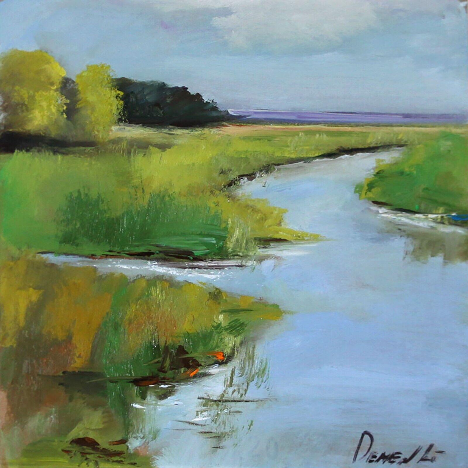 [SOLD] "Old Lake" Landscape Oil Painting by Ukraine Artist Natalia ...